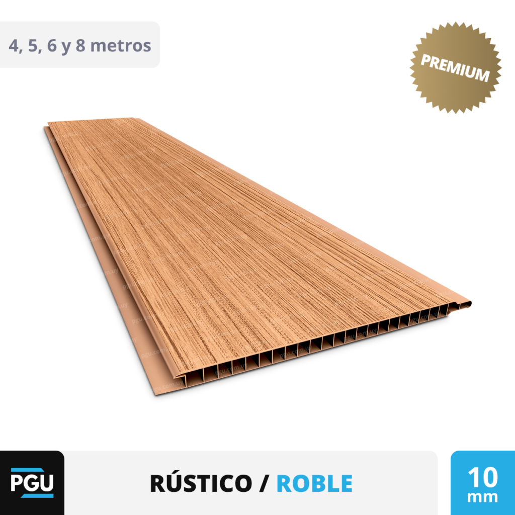 Cielorraso de PVC Rústico – Plasbil 20cm x 10mm - PGU - Uruguay